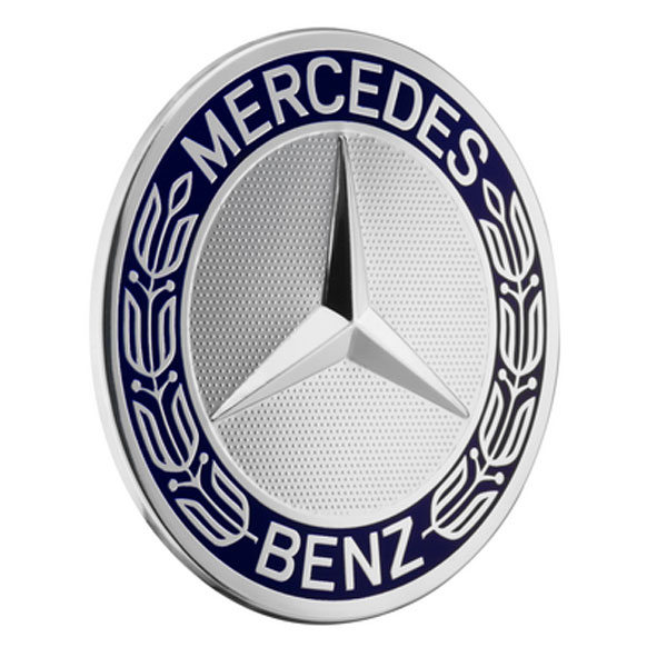 Mercedes-Benz Radnabenabdeckung Stern mit Lorbeerkranz blau ...